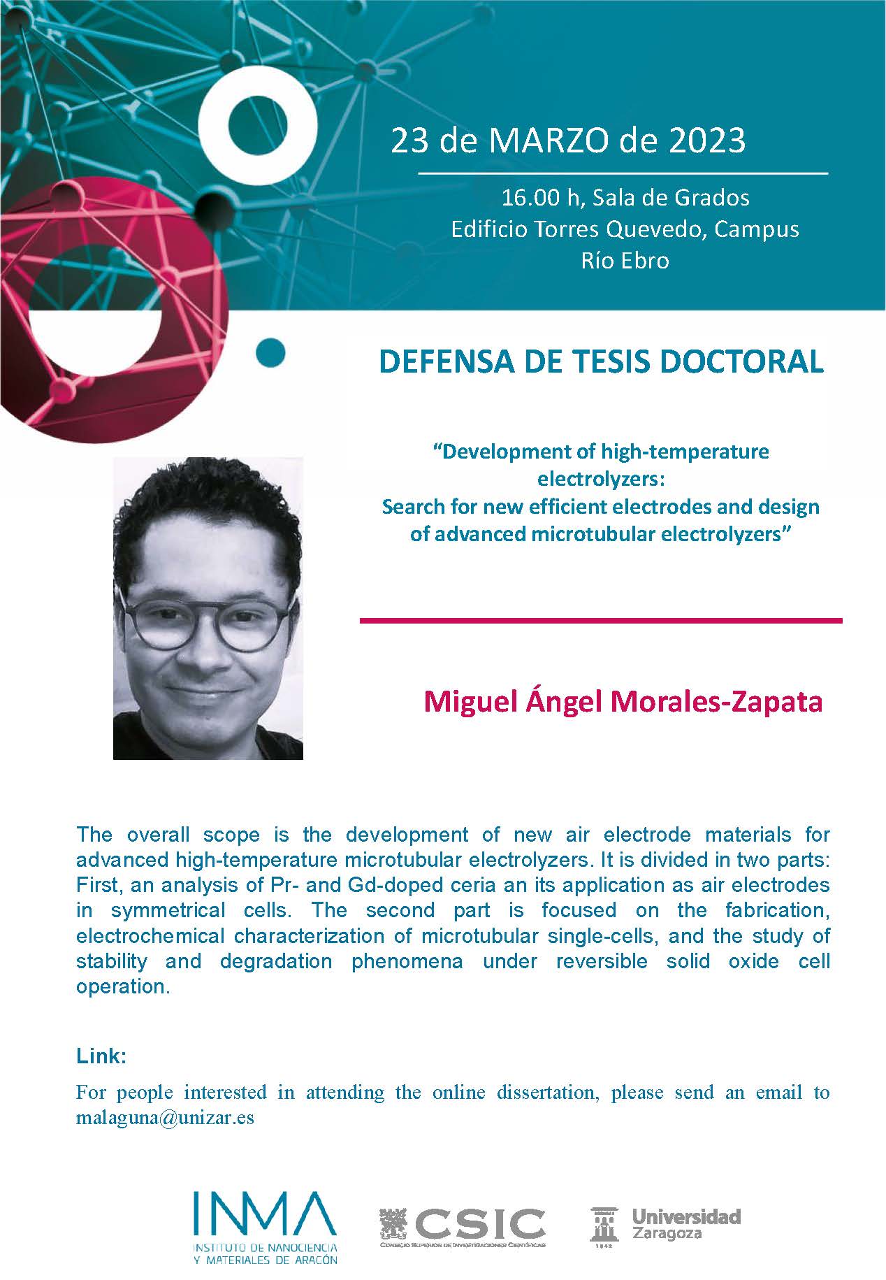 Defensa de tesis doctoral: Miguel Ángel Morales-Zapata - Instituto de ...