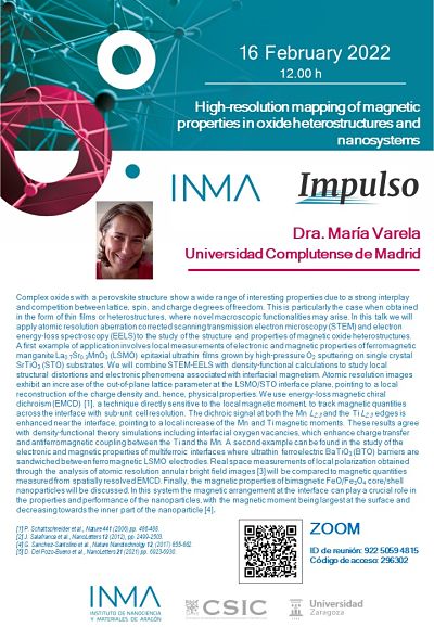 INMA Impulso: María Varela. - Instituto de Nanociencia y Materiales de ...